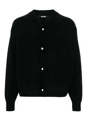 Jacquemus Knitted Press-stud Cardigan - Black
