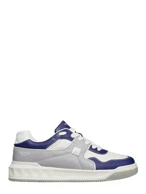 Valentino Garavani One Stud Xl Sneakers - White/grey/blue