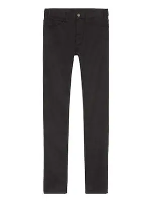Celine Low-rise Skinny Jeans - Vintage Pure Black Denim