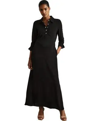 Reiss Amelia Halter Maxi Dress In Navy - 70% Off | Editorialist