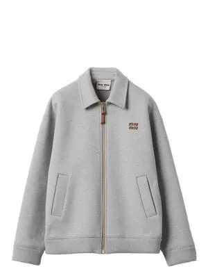Miu Miu Jersey Blouson Jacket - Grey