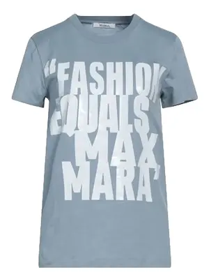 Max Mara Printed Cotton T-shirt - Blue