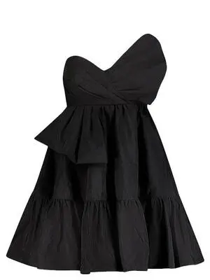 MAC DUGGAL Faille Twist-bow A-line Minidress