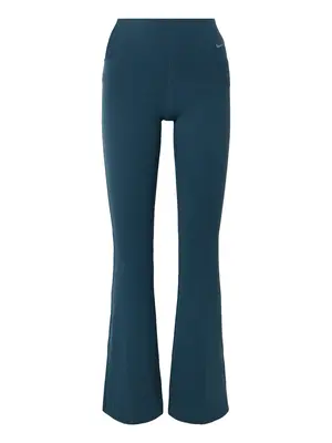 Nike Zenvy Stretch-jersey Flared Leggings - Blue