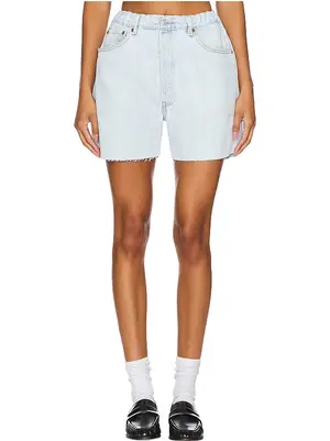 ALIGRACE Vintage Maternity Baggy Short In Blue - Light