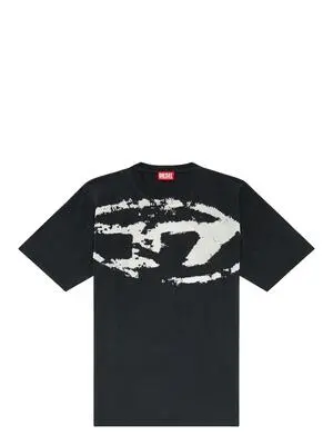 DIESEL T-boxt Flocked-logo T-shirt - Black