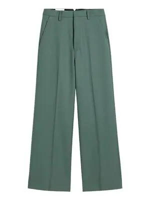Ami Large-fit Wool Trousers - Green
