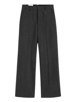 Ami Pinstripe Tailored Trousers - Grey