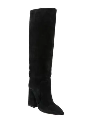 Paris Texas 90mm Suede Boots - Black