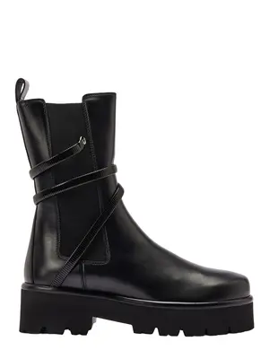 Rene Caovilla Juniper Leather Boots - Black