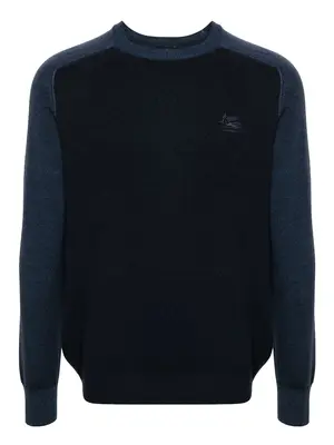 Etro Logo-embroidered Sweater - Blue