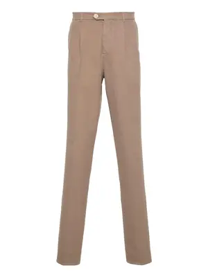Brunello Cucinelli Pressed-crease Trousers - Brown