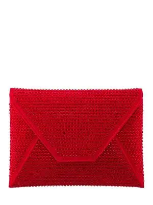 Nina Nina Lorna Embellished Envelope Clutch Red Rouge