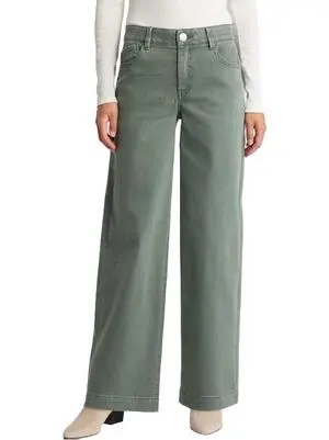 Wit & Wisdom Ab'solution High-Waist Wide-Leg Jeans Agave