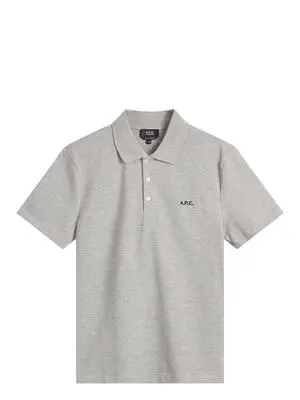 A.p.c. Carter Logo Polo - Heather Grey