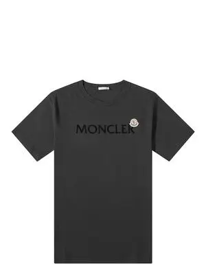 Moncler Text Logo T-shirt - Black