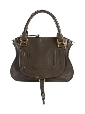 Chloé Chloé Medium Marcie Leather Satchel 036 Flannel Grey