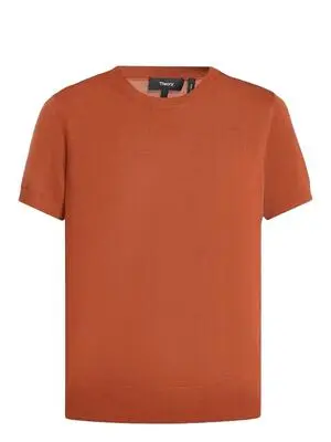 Theory Basic Merino Wool T-shirt - Umber