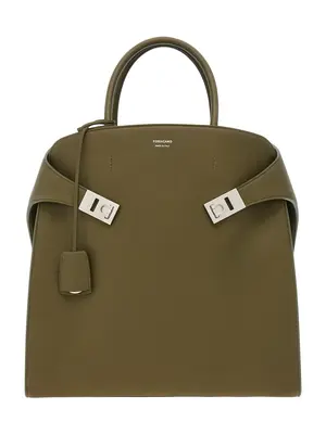 FERRAGAMO Ferragamo Hug Tote Bag Olive Green