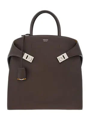 FERRAGAMO Ferragamo Hug Tote Bag Testa Di Moro