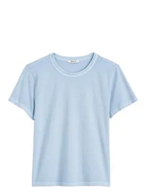 Madewell The Perfect Crewneck Tee In Allday Jersey Light Pool