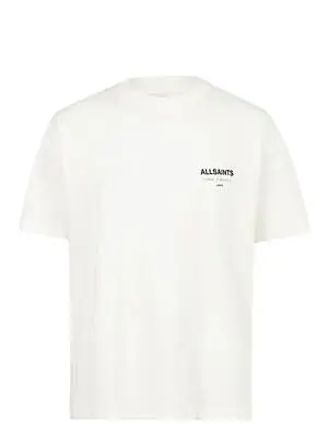 ALLSAINTS Underground Logo-print Relaxed-fit Cotton T-shirt - Ashen White