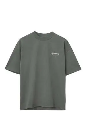 ALLSAINTS Underground Logo-print Relaxed-fit Cotton T-shirt - Garnet Green