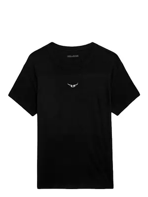 Zadig&Voltaire Marta Diamante-embellished T-shirt - Noir