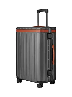 CARL FRIEDRIK The Check-in Suitcase 65cm - Cognac/grey