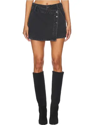 Free People We The Free Wynne Denim Skirt - Eclipse