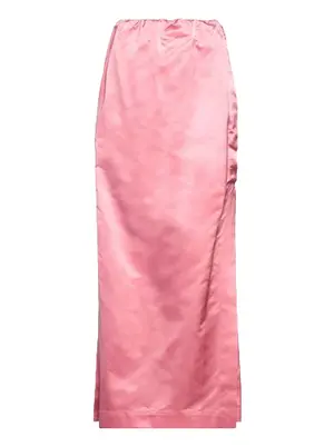 SA SU PHI Solid Maxi Pencil Skirt - Pink
