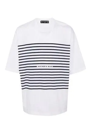 MASTERMIND WORLD Stripe-print Cotton T-shirt - White