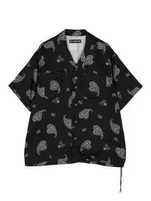 MASTERMIND WORLD Paisley-print Silk Shirt - Black