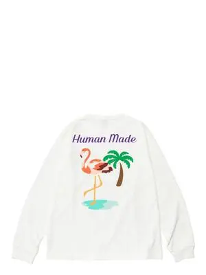 HUMAN MADE Flamingo Long Sleeve T-shirt - White