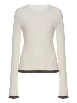 Moncler Knit Alpaca Wool-blend Sweater - White