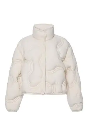 Moncler Beryl Embroidered Down Jacket - White