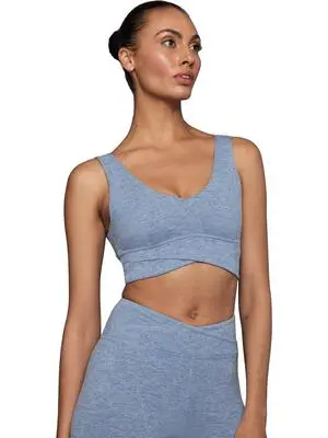 Carbon38 Wrap Bra In Heather Melt - Quiet Harbor