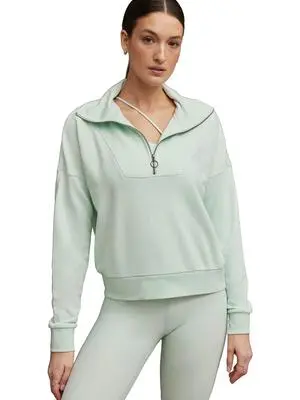 Carbon38 French Terry Half Zip - Clearly Aqua