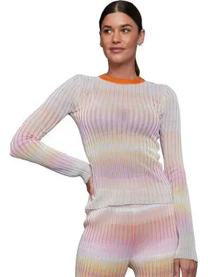 Missoni Ribbed Crew-neck Pullover - Orange/multi