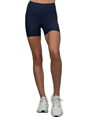 Carbon38 High-rise Biker Short - Navy Blazer