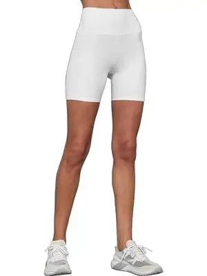 Carbon38 High-rise Biker Short - White