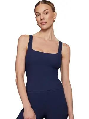 Carbon38 Wide Scoop Bra Tank - Navy Blazer