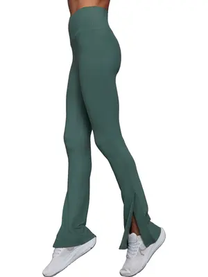 Carbon38 Split Bootcut Legging In Melt Silverpine