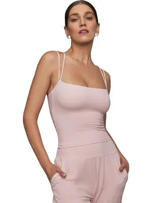 Carbon38 Strappy Tank Top With Integrated Shelf Bra Lotus