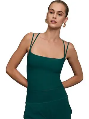 Carbon38 Strappy Tank Top With Integrated Shelf Bra Ponderosa Pine