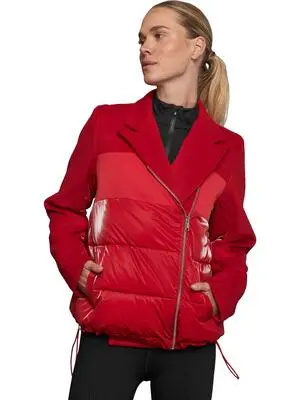 Carbon38 Blazer Puffer Jacket - Haute Red