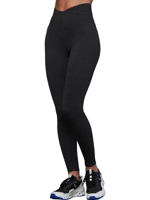 Carbon38 Wrap Legging In Heather Melt Charcoal Heather