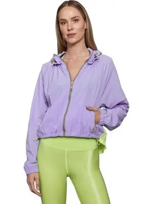 Carbon38 Pleated Back Running Jacket - Sweet Lavender/acid Lime