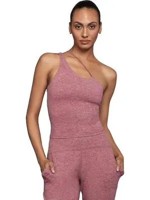 Carbon38 One Shoulder Convertible Tank - Hawthorn Rose Heather