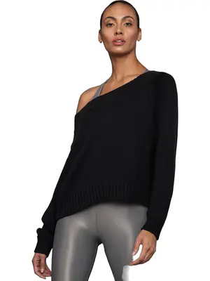 Carbon38 Carbon38 Slouchy Knit Sweater Black